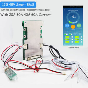 11S 12S 13S 14S 15S 36V 48V 58.8V 60V smart BMS with Bluetooth function ...