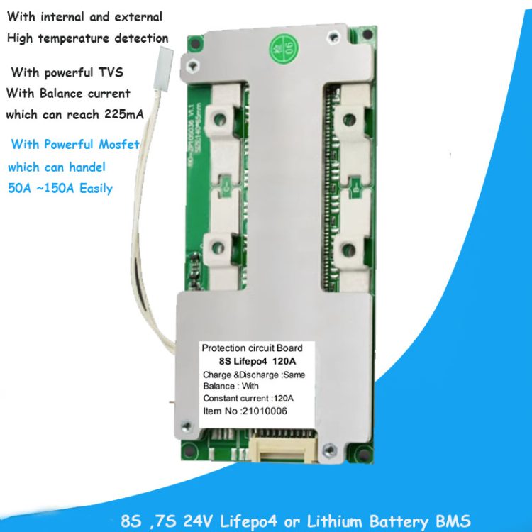 4S 12V 14.6V 7S or 24V Lifepo4 BMS with 50A 100A 150A constant current for Lifepo4 or Lithium ...