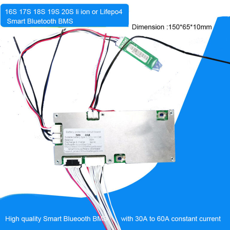 16S 20S 17S 18S 48V 60V 72V li ion or Lifepo4 smart BMS with 20A to 60A constant discharge ...