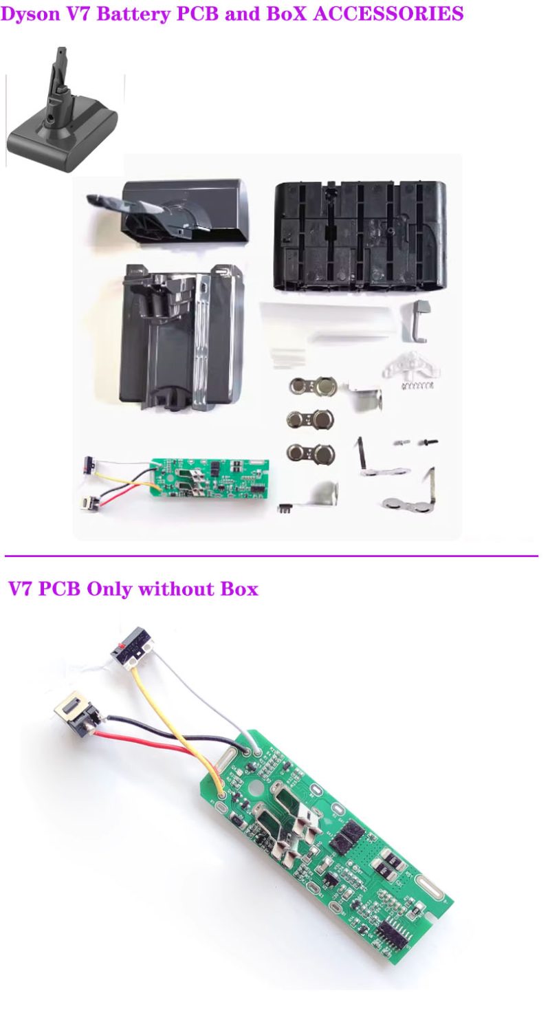 Dyson V6 V7 V8 V10 PCB or Box accessories vacuum cleaner battery box accessories – LLT POWER ...
