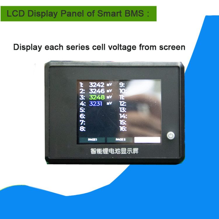 LCD touch screen Panel of smart BMS with UART and RS485 support 10V to ...