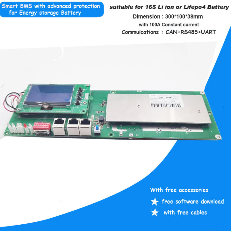 16S or 15S li ion or Lifepo4 smart Bluetooth BMS with 100A constant ...