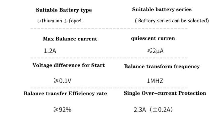 Battery Active Balancer module with 1A to 10A Constant current for Lithium , Lifepo4 ,LTO ...