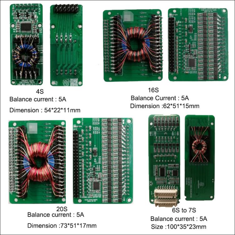 Li ion or Lifepo4 Battery Active Balancer module with 5A to 10A Constant balance current for 12V ...