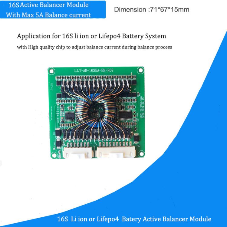 16S active Balancer lifepo4 or 60V Battery active Balance module with ...