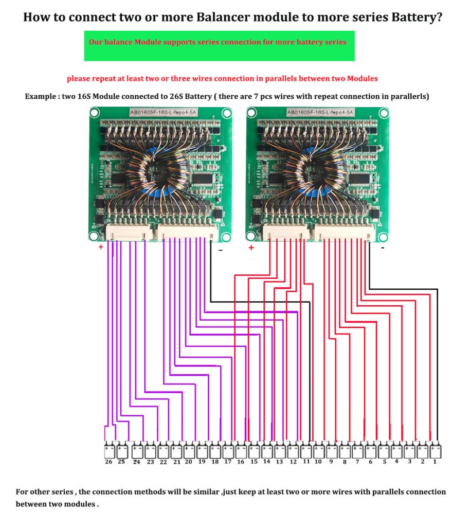 16S active Balancer lifepo4 or 60V Battery active Balance module with ...