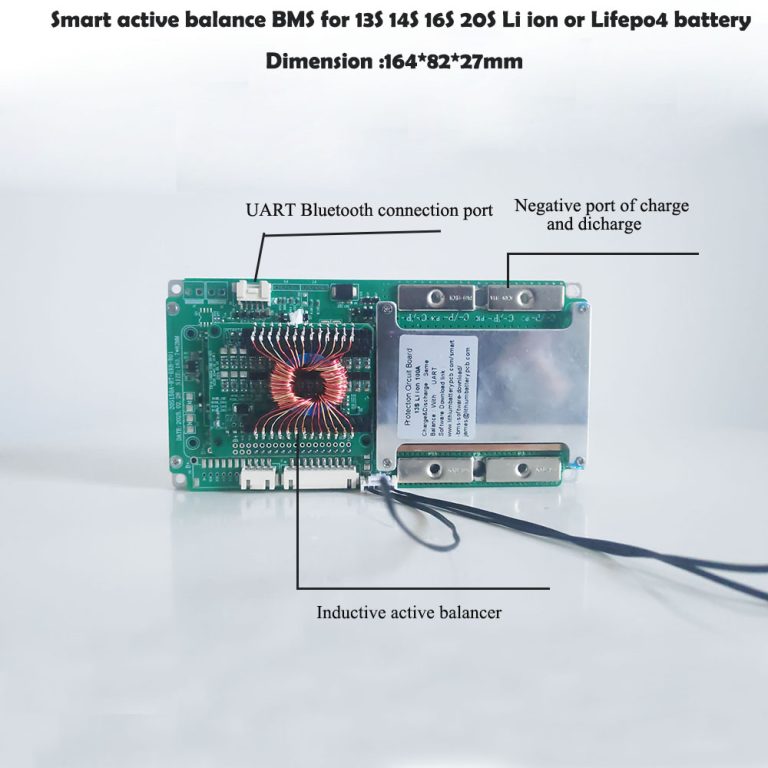 smart Bluetooth active balancer BMS wand Active balance bms for 36V 48V 60V 72V Li ion or ...
