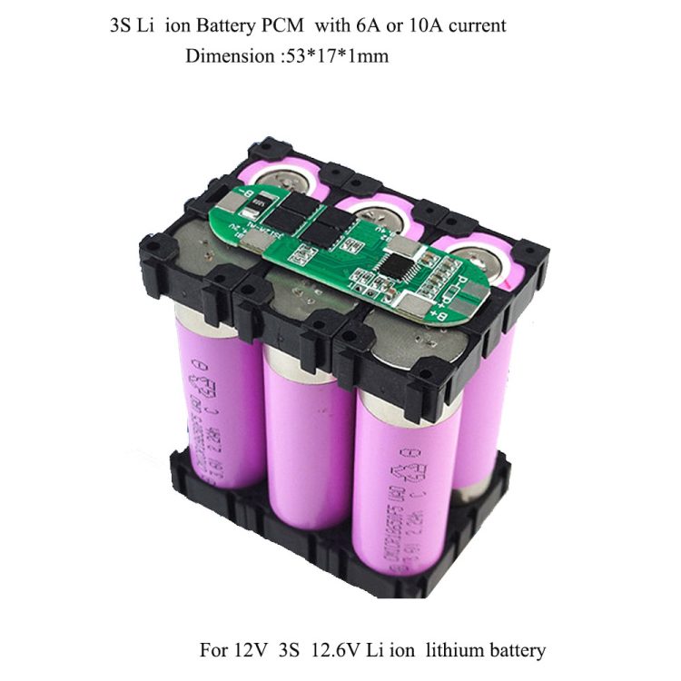 3S Li ion 12V or 12.6V lithium battery PCB and BMS for solar street light battery or 18650 ...